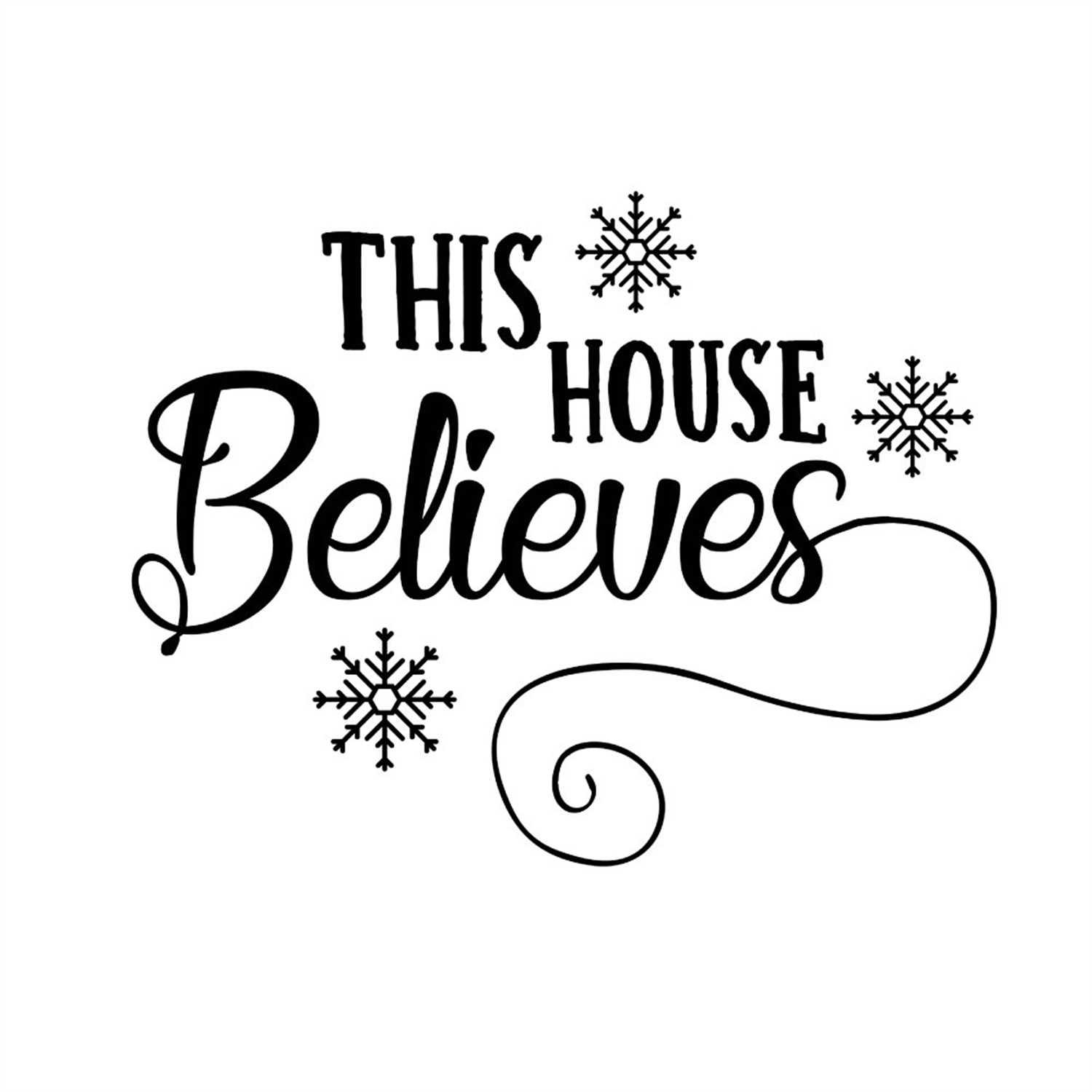 This house believes silhouette SVG, house SVG | Inspire Uplift