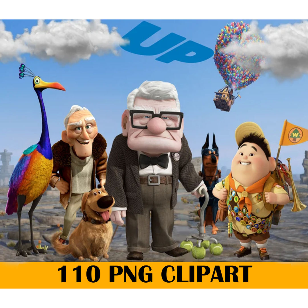 110 Up Clipart Bundle, Movie Clipart, Carl And Ellie Png, Up - Inspire ...