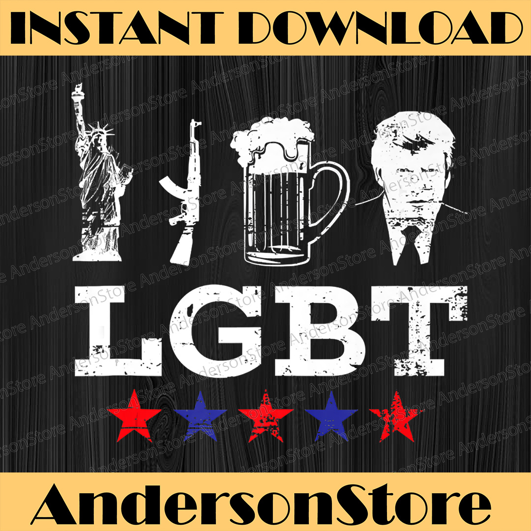 Liberty, Guns, Beer | Trump, LGBT Month PNG Sublimation Desi | Inspire ...