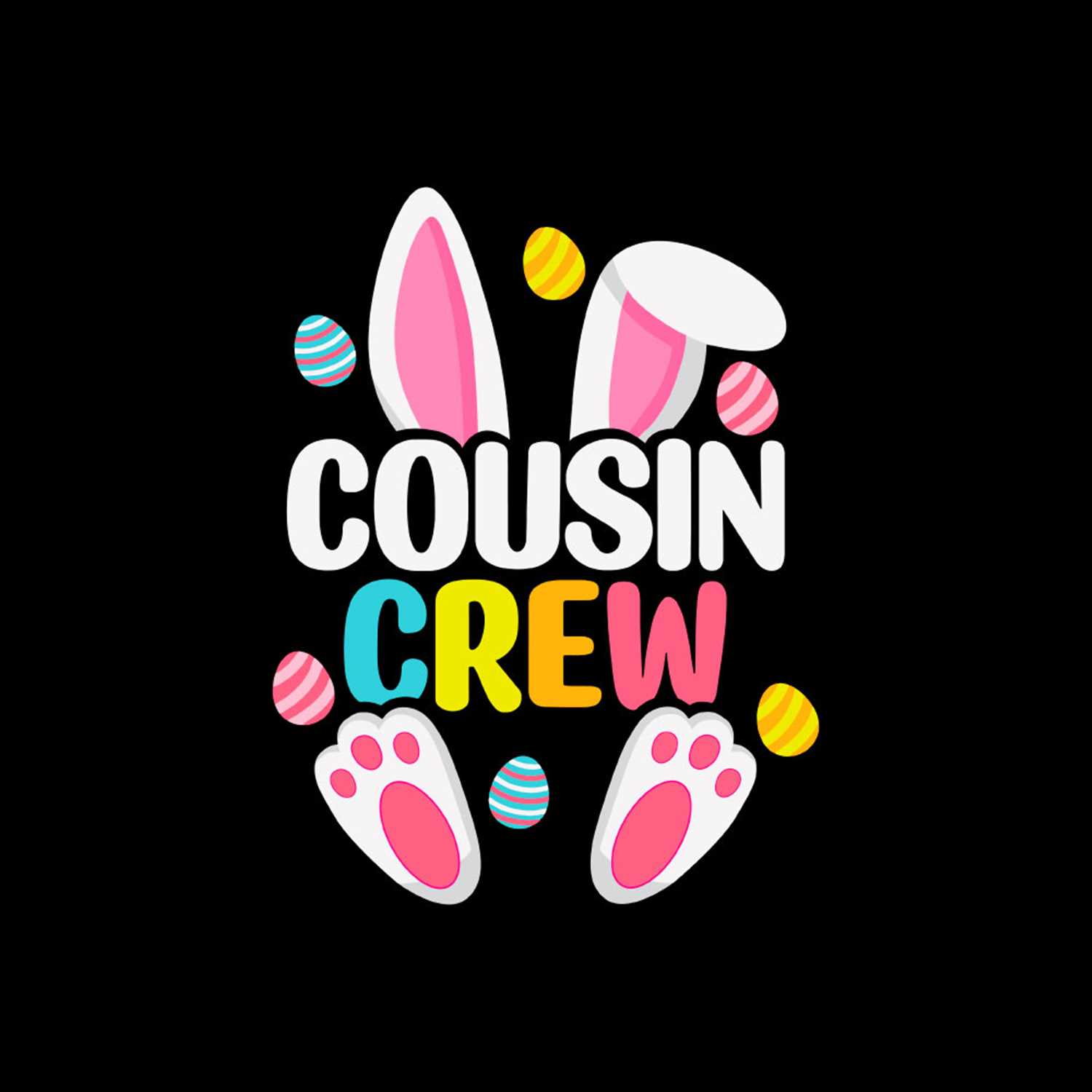 Cousin Crew Bunny Easter Eggs SVG PNG | Inspire Uplift