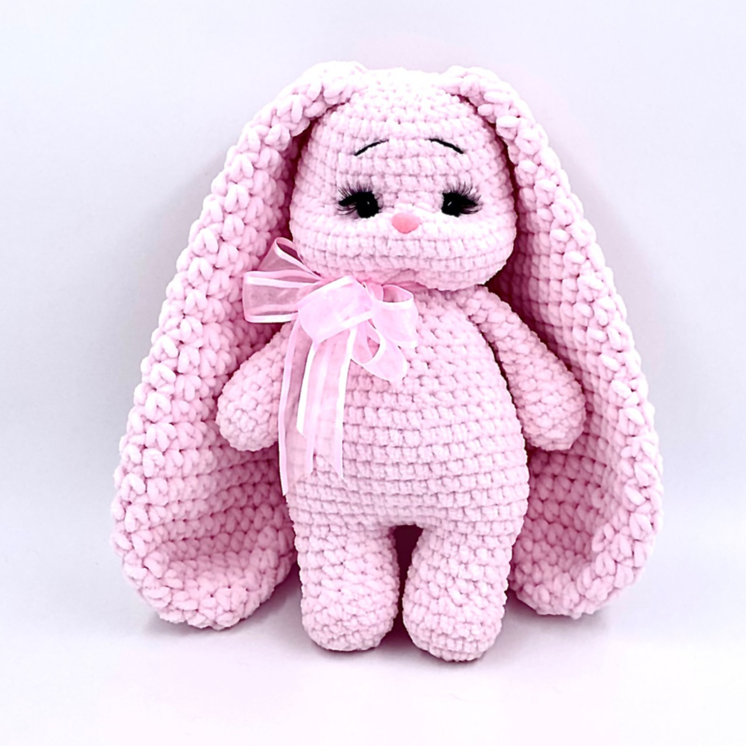 Soft plush bunny, Handmade stuffed toy, Knitted animal, Croc | Inspire ...