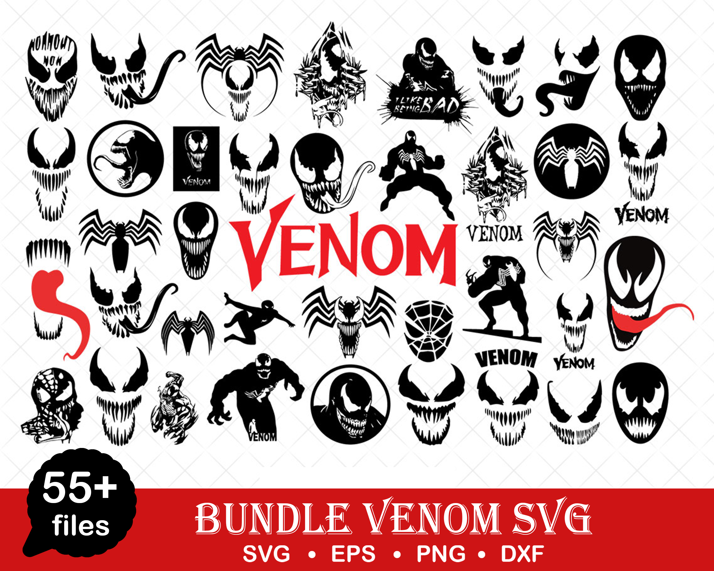 Venom SVG bundle, digital download, superhero SVG, cut files | Inspire ...