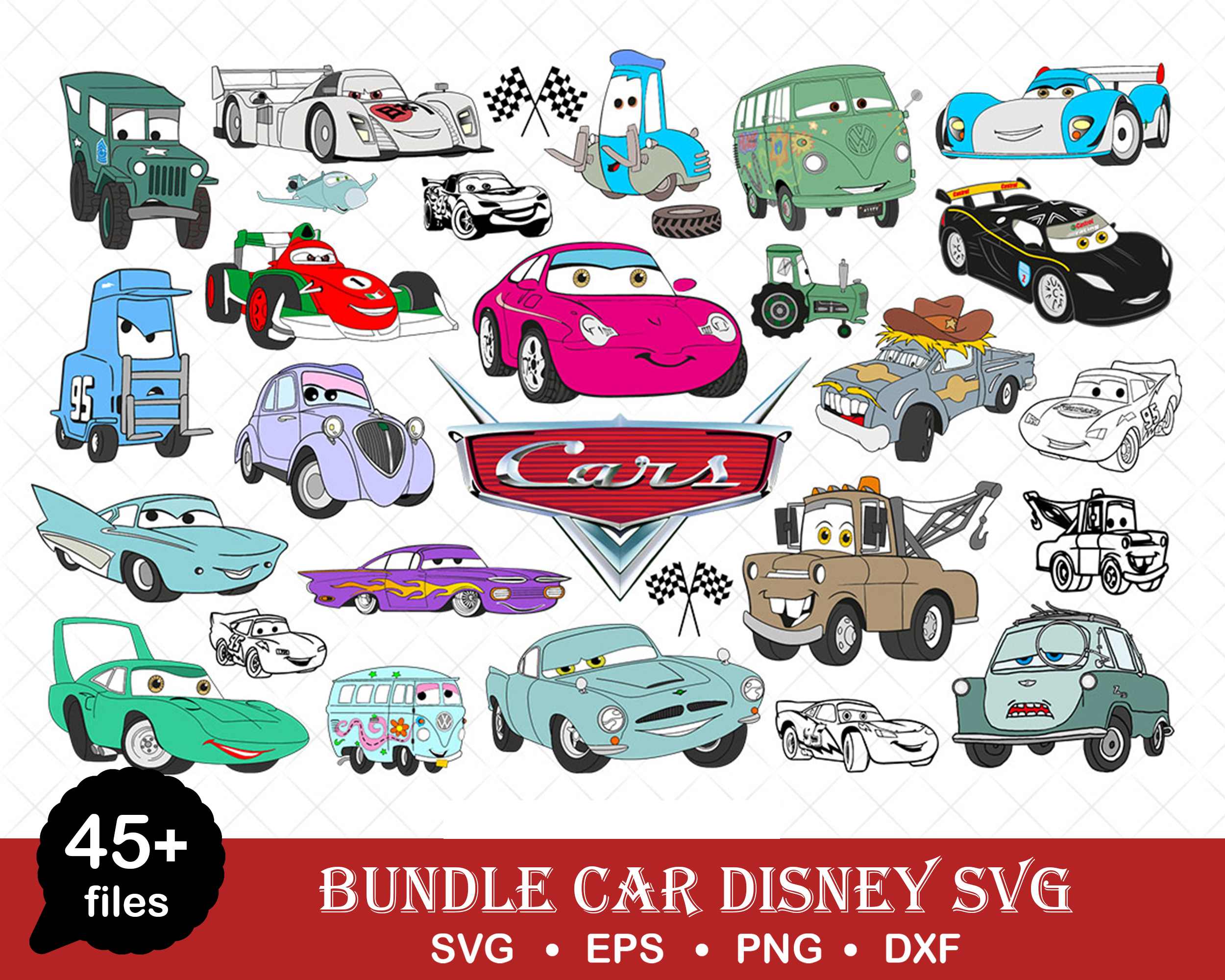 Cars Bundle, Cars SVG, Planes and Cars Birthday Bundle, Inst | Inspire ...