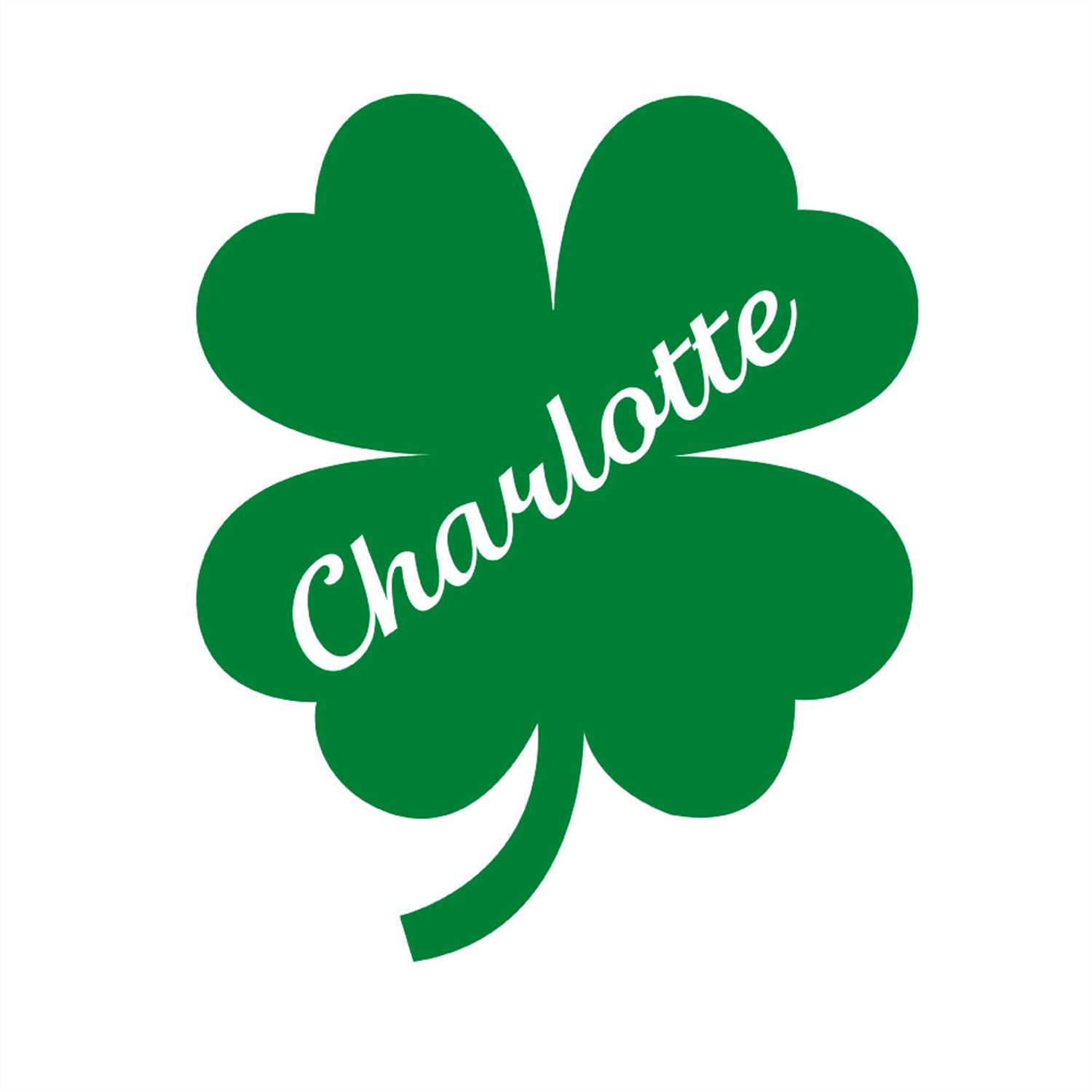 Big Green Shamrock Charlotte SVG PNG - Inspire Uplift