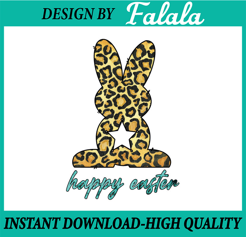 Easter png, Leopard Easter bunny png, Happy Easter sublimati | Inspire ...