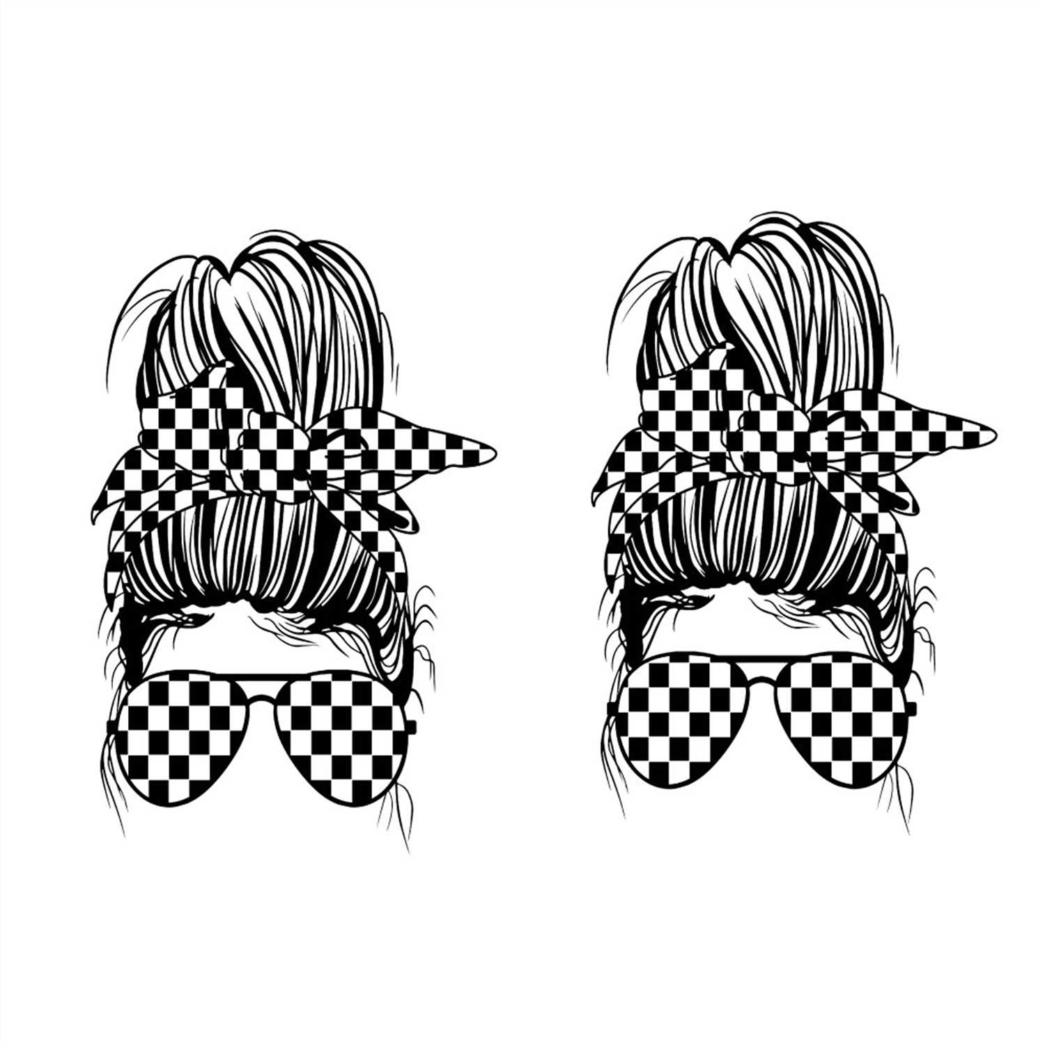 Messy Bun Racing Woman SVG, Racing Messy Bun SVG PNG | Inspire Uplift