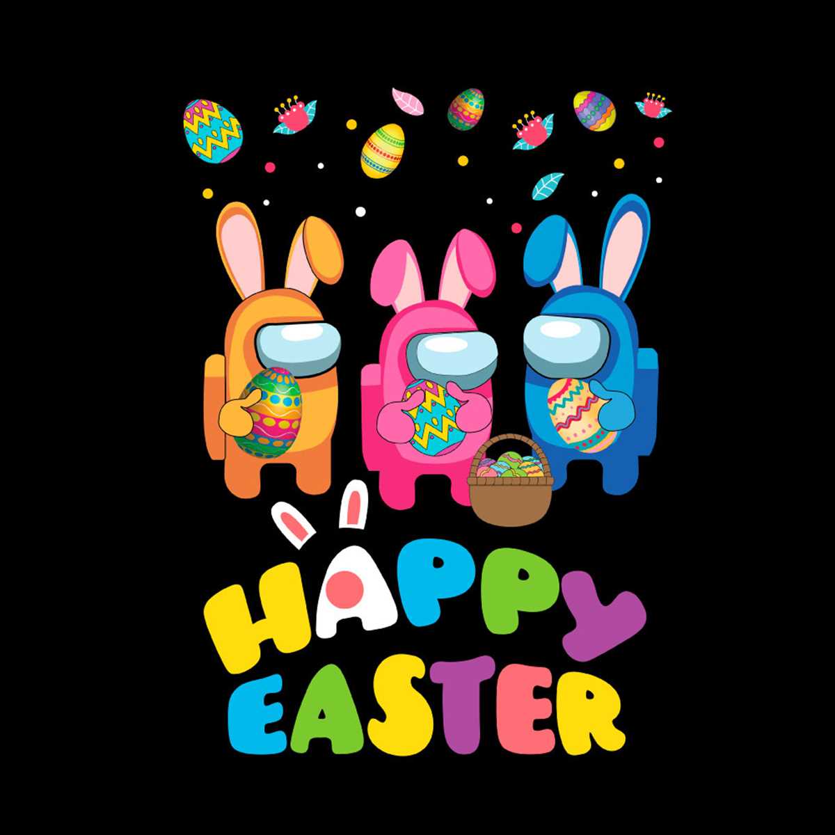 Happy Easter Among Us Bunny PNG Sublimation Designs | Inspire Uplift