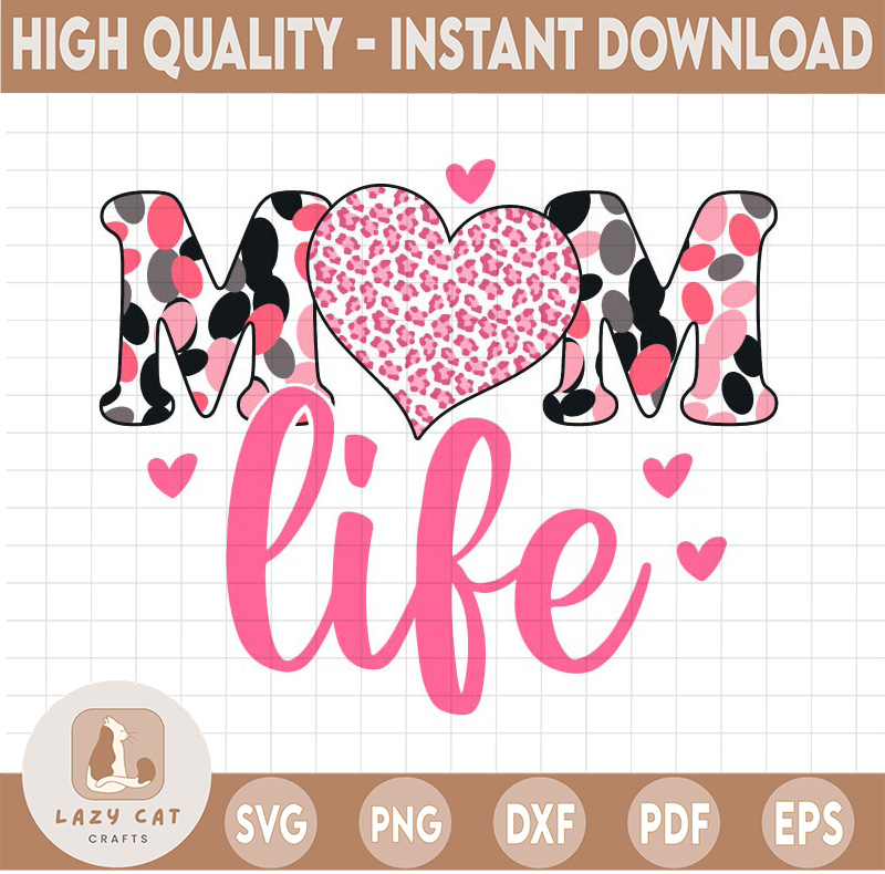 Mom Life Leopard PNG, File For Print, File For Sublimation, | Inspire ...