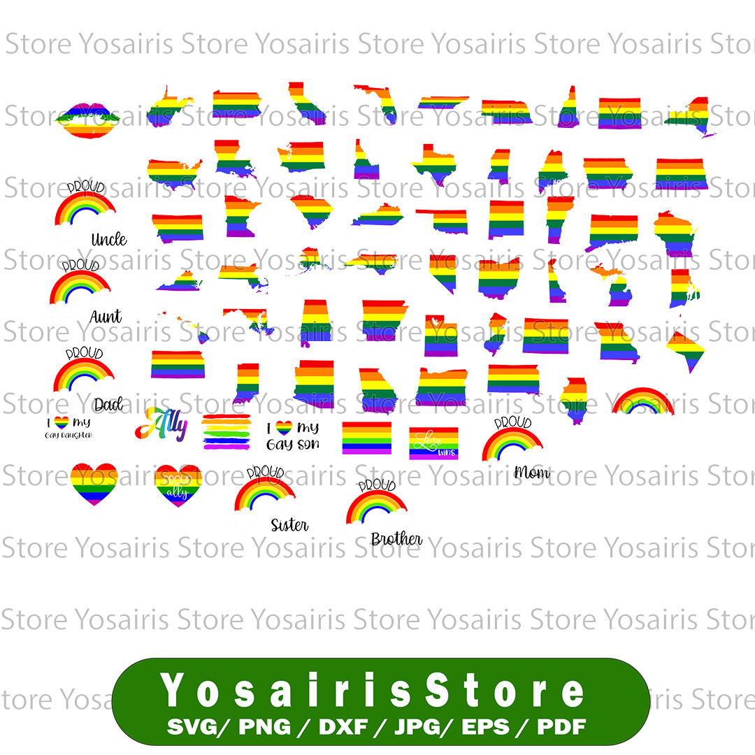 LGBT PRIDE SVG bundle | lgbt flag, gay svg | Lesbian| Love | Inspire Uplift