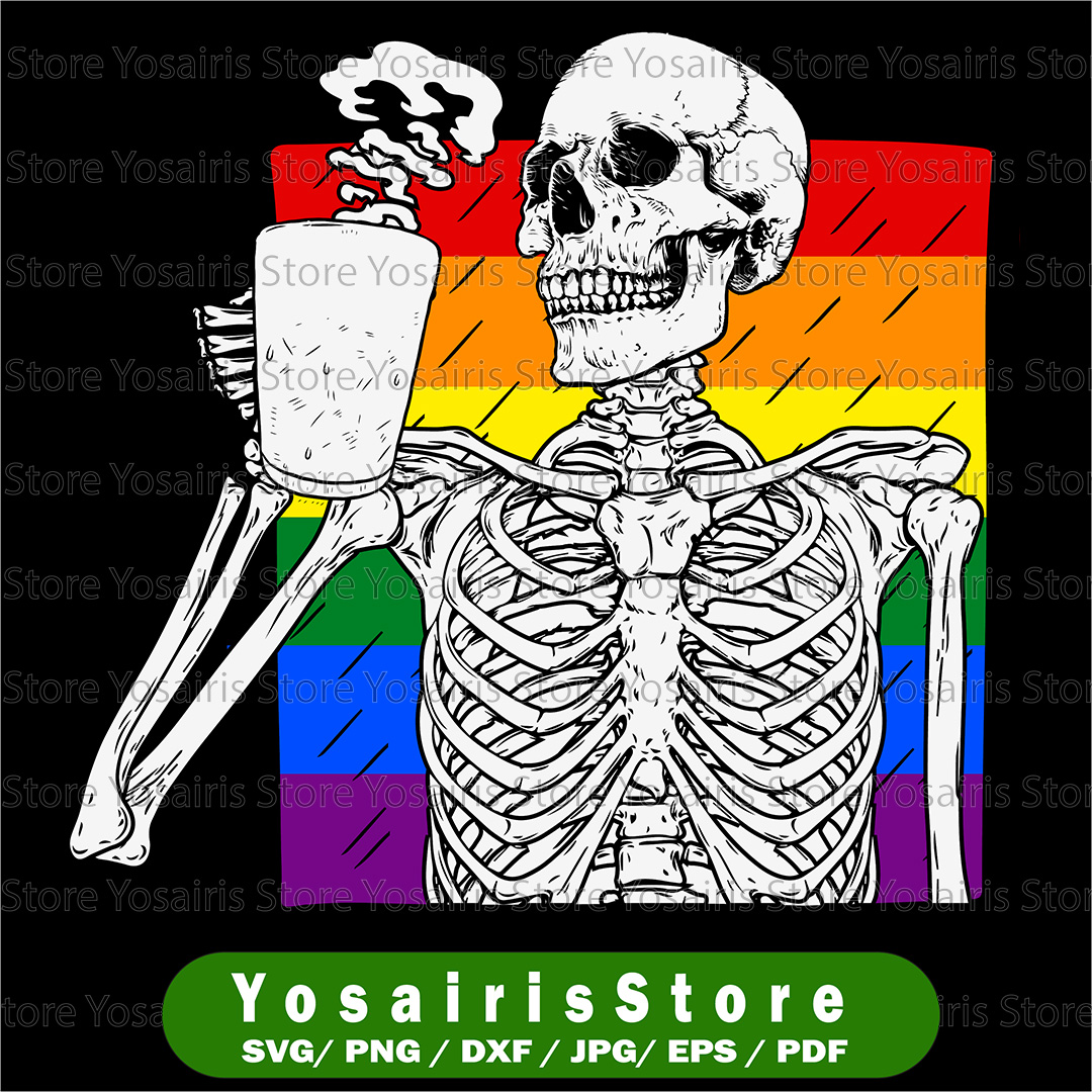 Cute Skeleton LGBT Pride png, Lgbt Pride, Lesbian, Equality, - Inspire ...