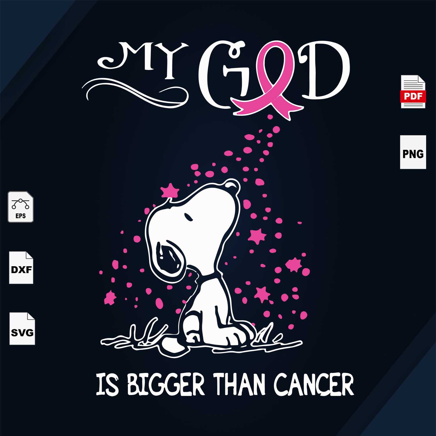 My God Is Bigger Than Cancer, Breast Cancer Svg, Cancer Awar - Inspire ...