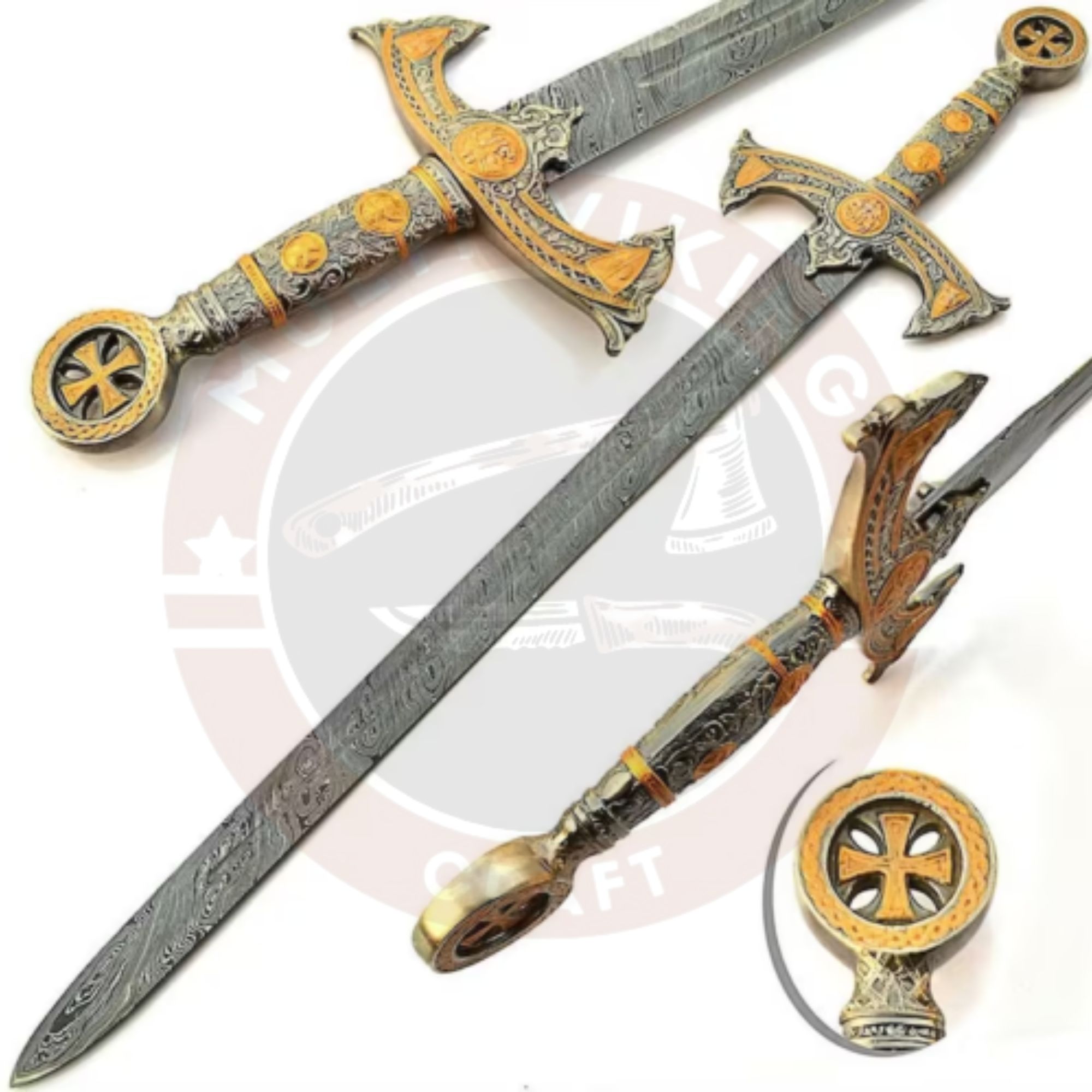 Knights Templar Medieval King Arthur Historical Sword With L - Inspire ...