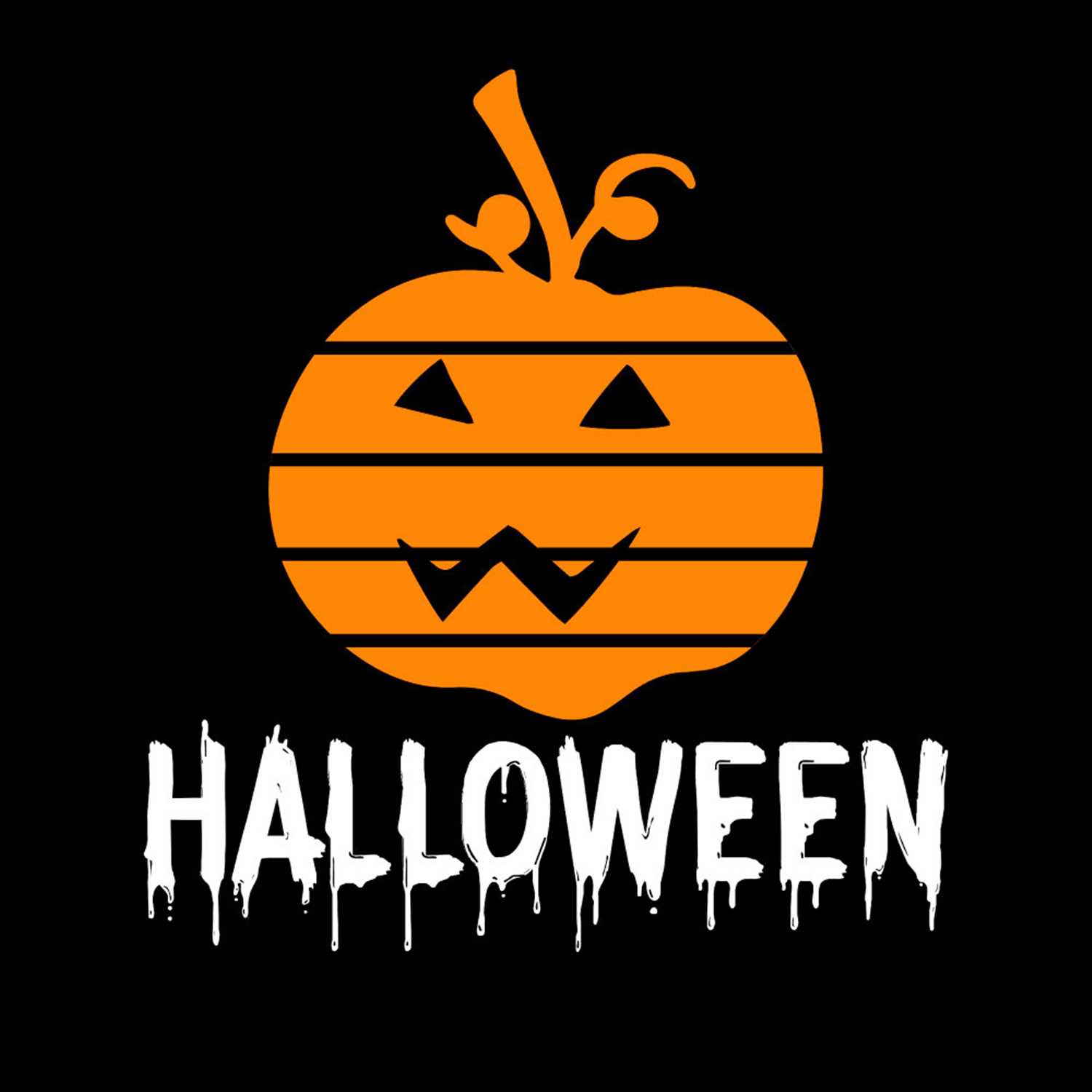 Halloween Scary Pumpkin Dripping SVG PNG | Inspire Uplift