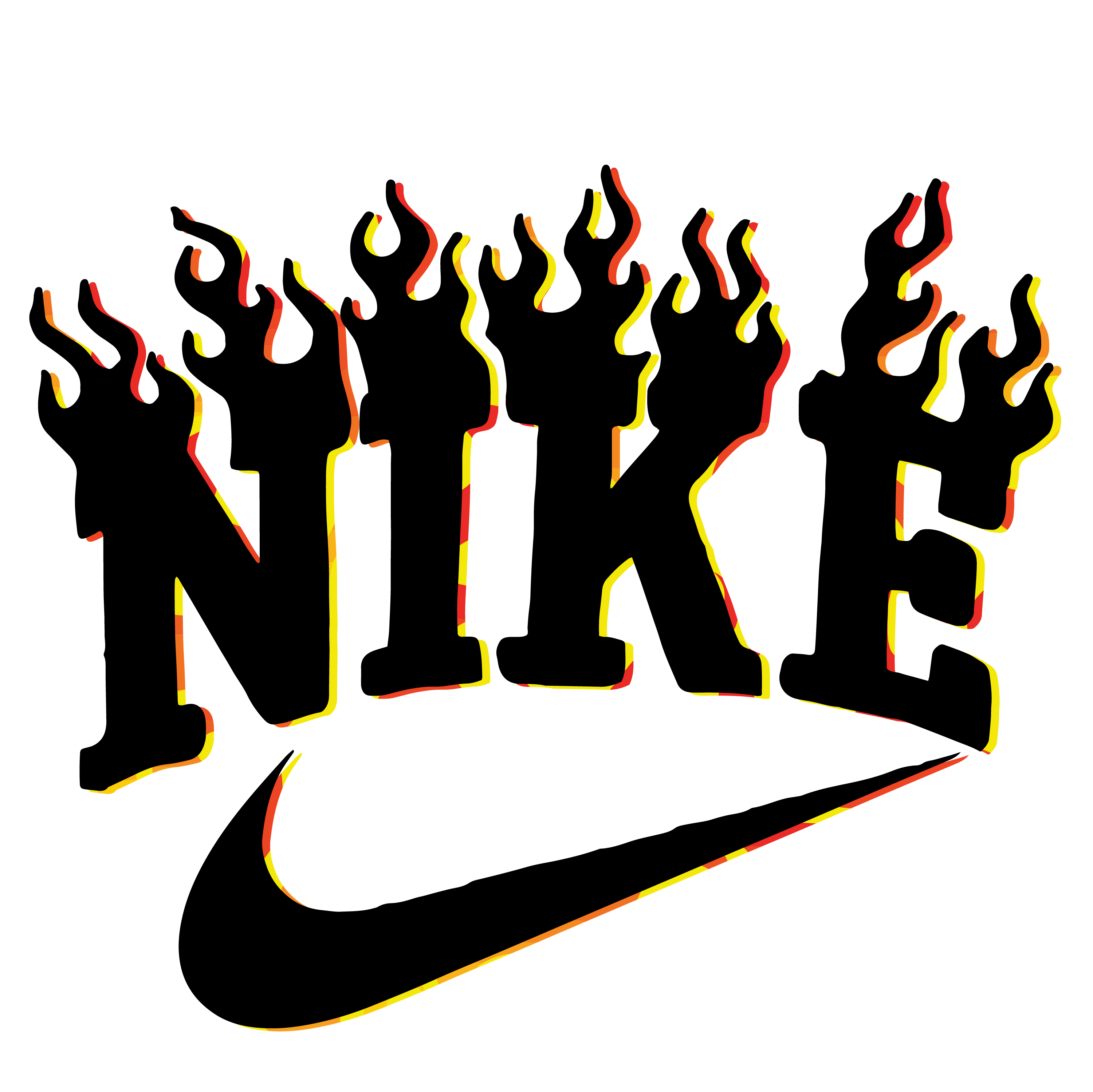 Fire Nike Logo Svg, Logo Brand Svg, Fire Nike Svg, Nike Logo | Inspire ...