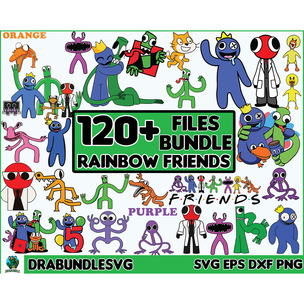 120 Rainbow friends SVG, Rainbow friends SVG, Rainbow friend | Inspire ...