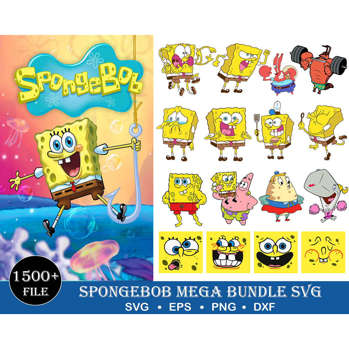 1500 SpongeBob SVG, SpongeBob Font SVG, SpongeBob font, Spon | Inspire ...