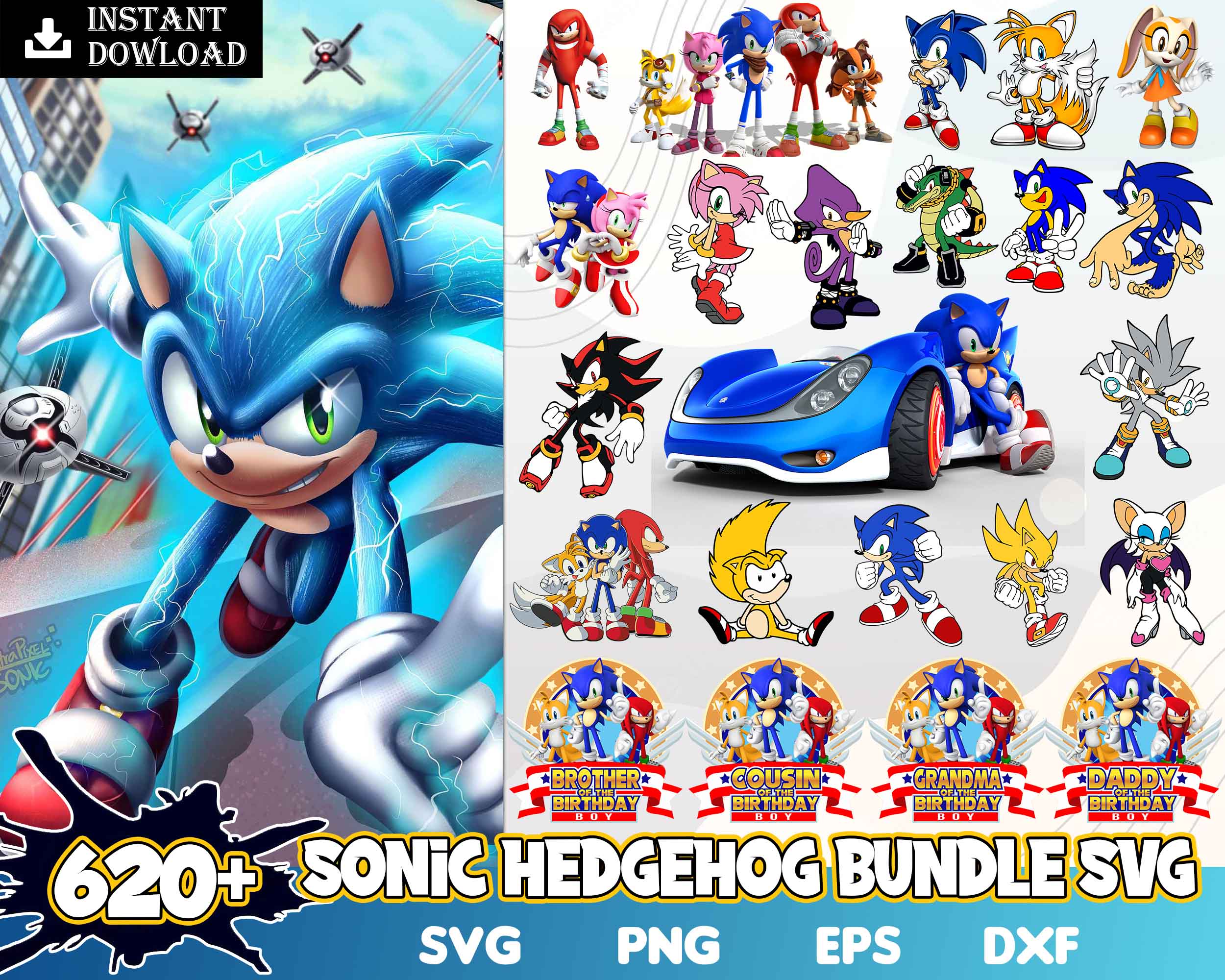 620 Sonic Svg Bundle, Svg Cricut, Svg Bundle, Sonic Svg, Png - Inspire ...