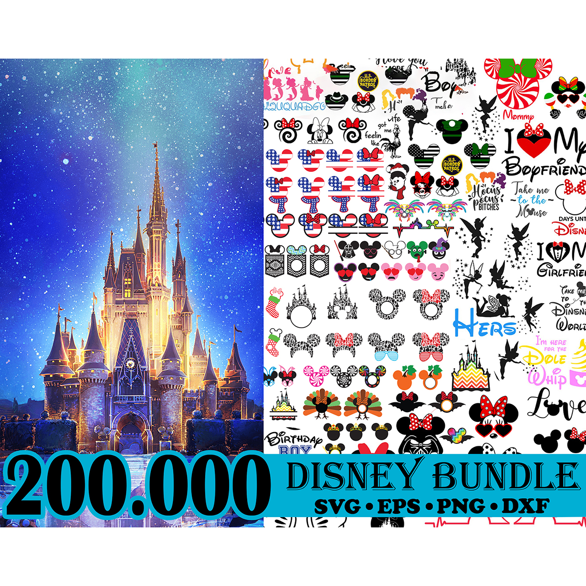 200k files Disney Bundle, Christmas mega bundle, 50 GIFTS Mi | Inspire ...