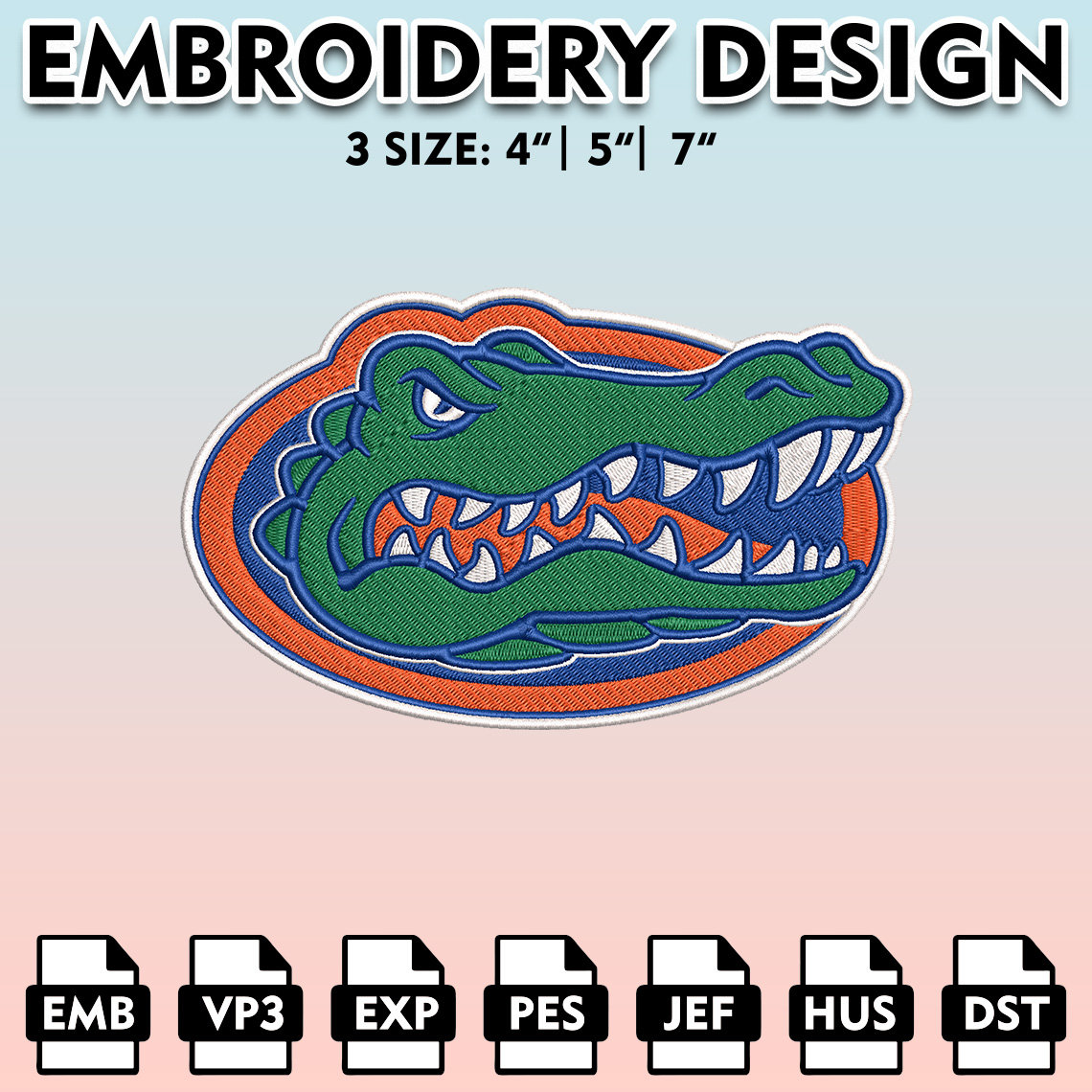 NCAA Logo Embroidery Designs, NCAA Gators, Florida Gators Em | Inspire ...