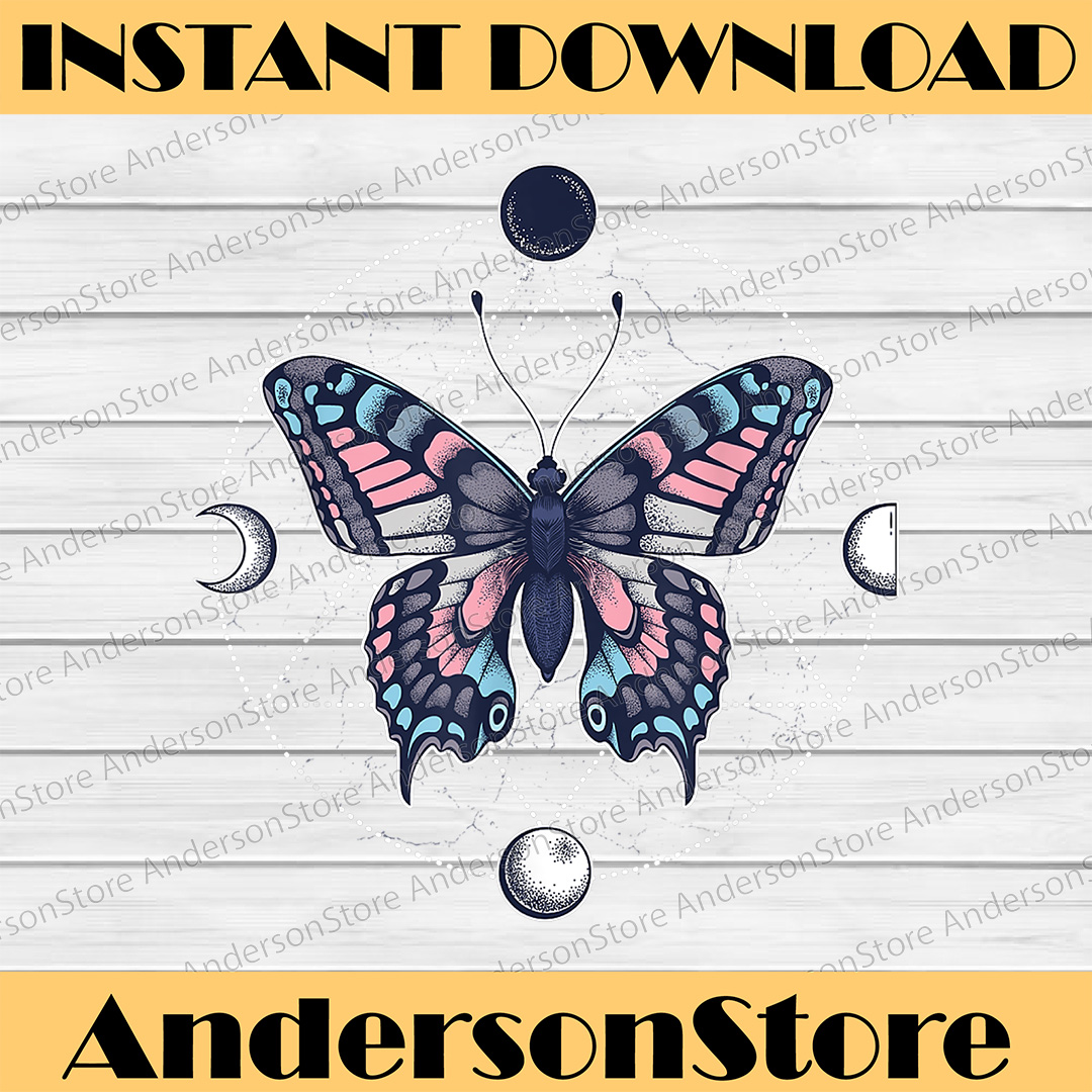 Transgender Butterfly Trans Pride Flag LGBT Moon Subtle Gay | Inspire ...