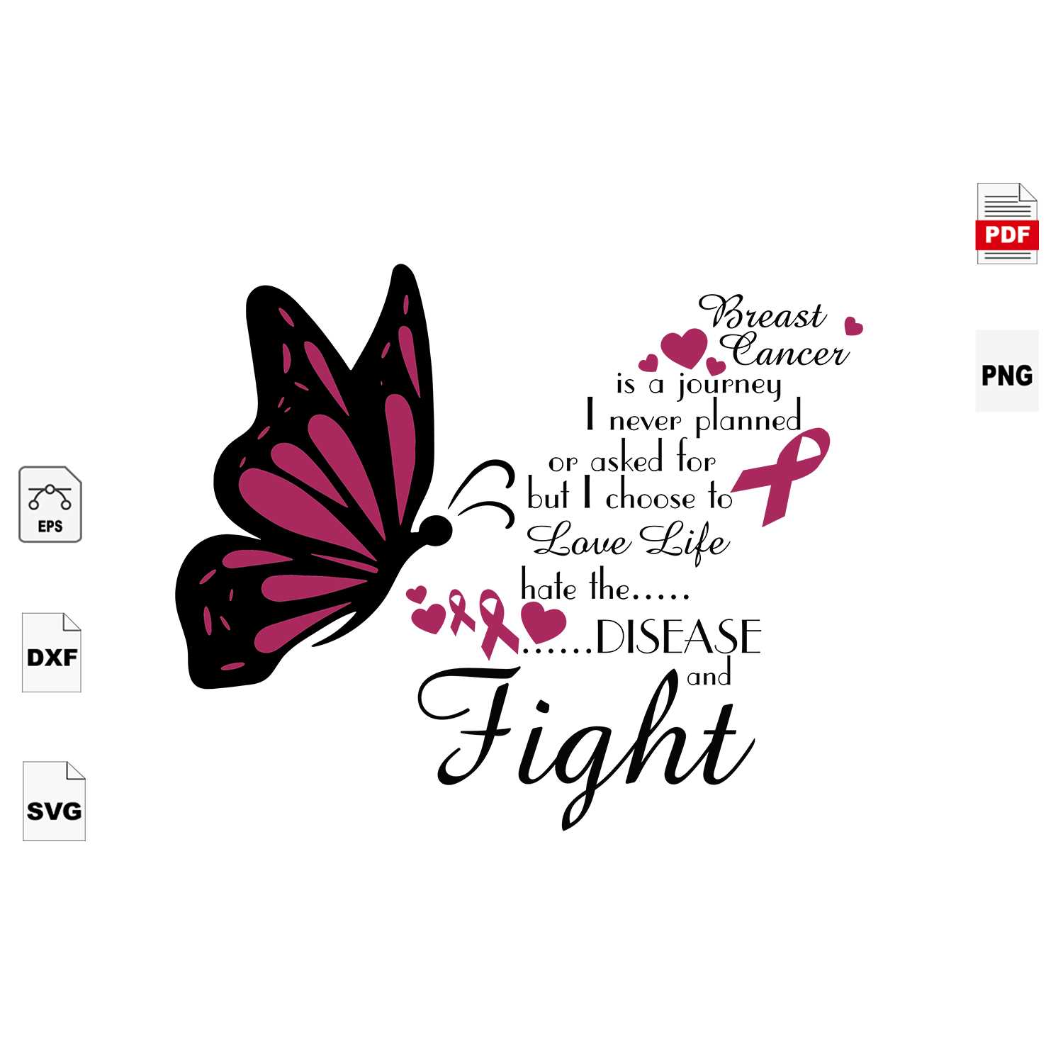 Breast Cancer Is A Journey, Butterfly, Butterfly Svg, Breast | Inspire ...