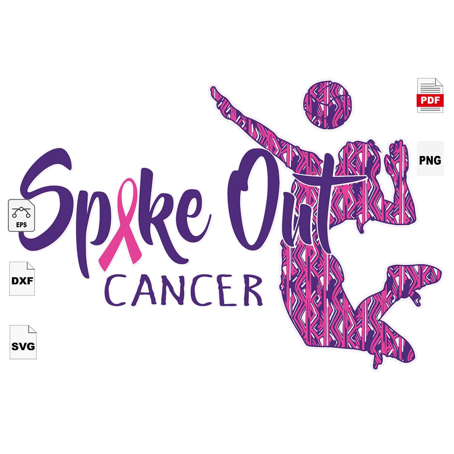 Spike Out Cancer, Breast Cancer Gift, Breast Cancer Svg, Can - Inspire ...