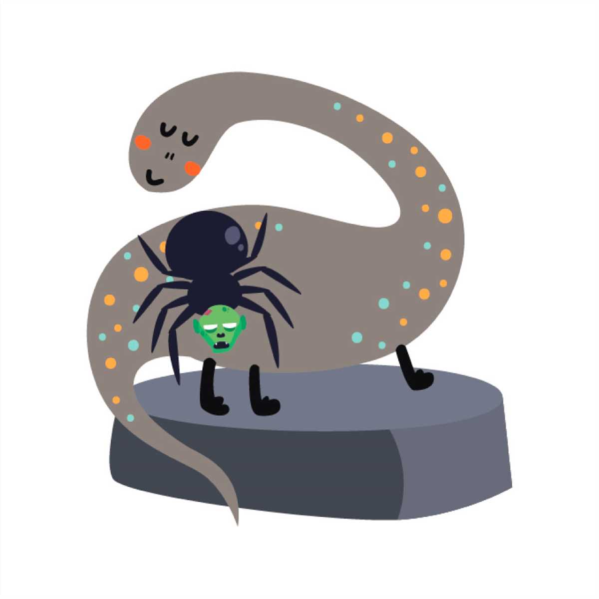 Scary Spider Dinosaur SVG PNG | Inspire Uplift