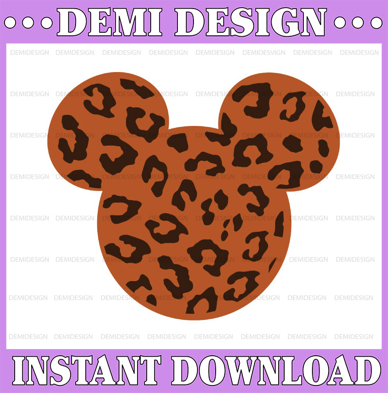 Mickey Mouse Cheetah SVG Clipart,Mickey Minnie Leopard Cheet | Inspire ...