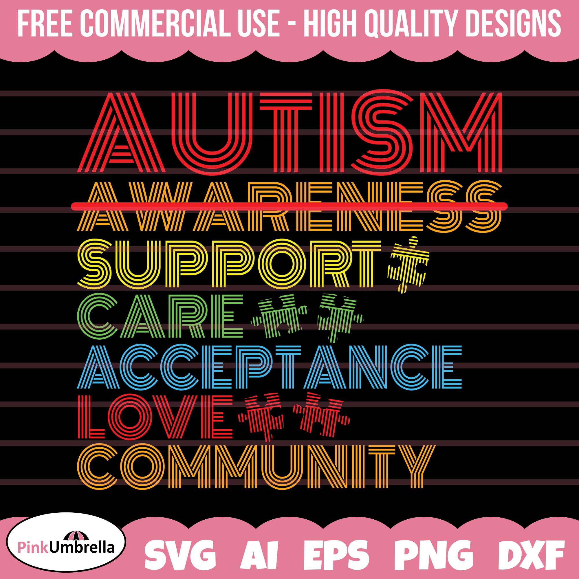 Autism Awareness Support Love Svg, Autism Svg, Autism Awaren | Inspire ...