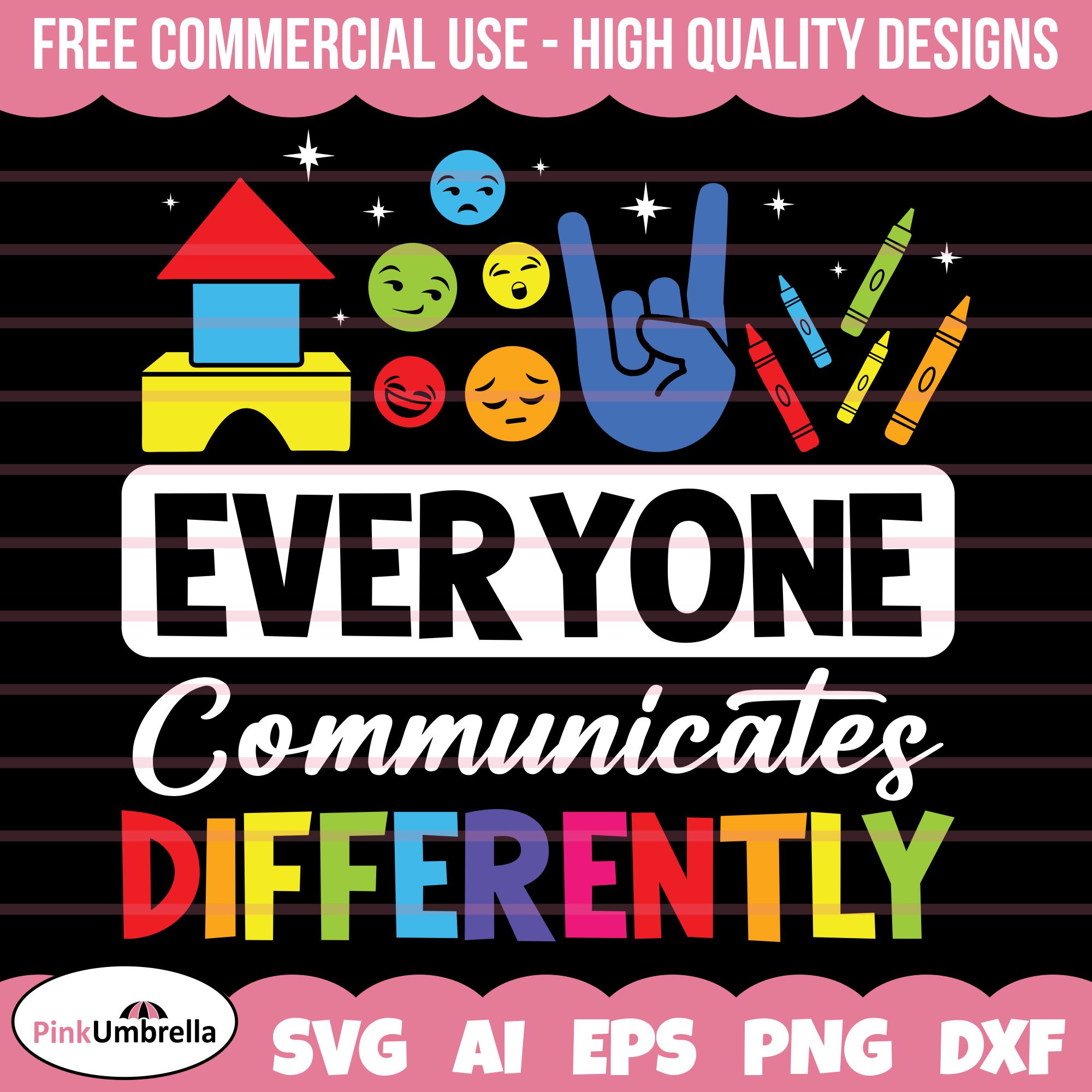 Everyone Communicate Differently Svg, Autism Svg, Autism Awa | Inspire ...