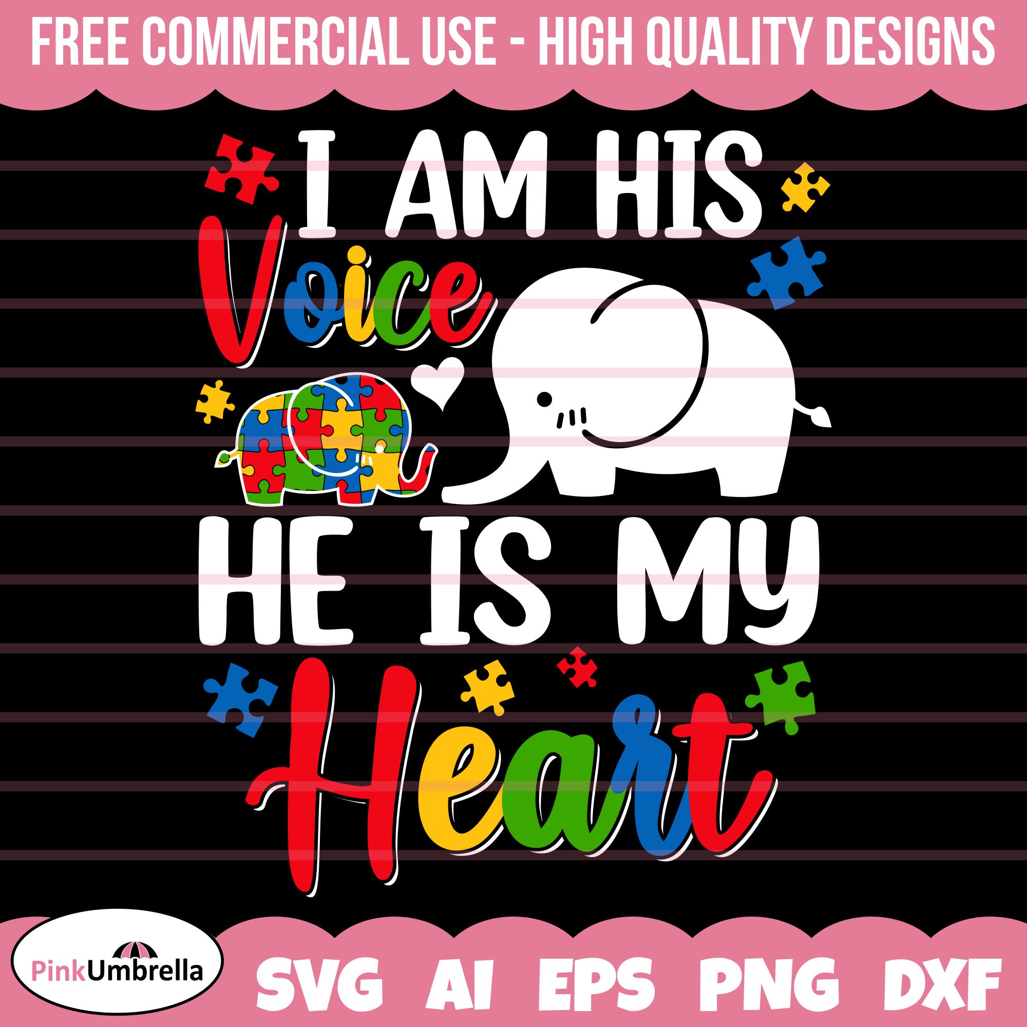 I Am His Voice He Is My Heart Svg, Autism Svg, Autism Awaren | Inspire ...