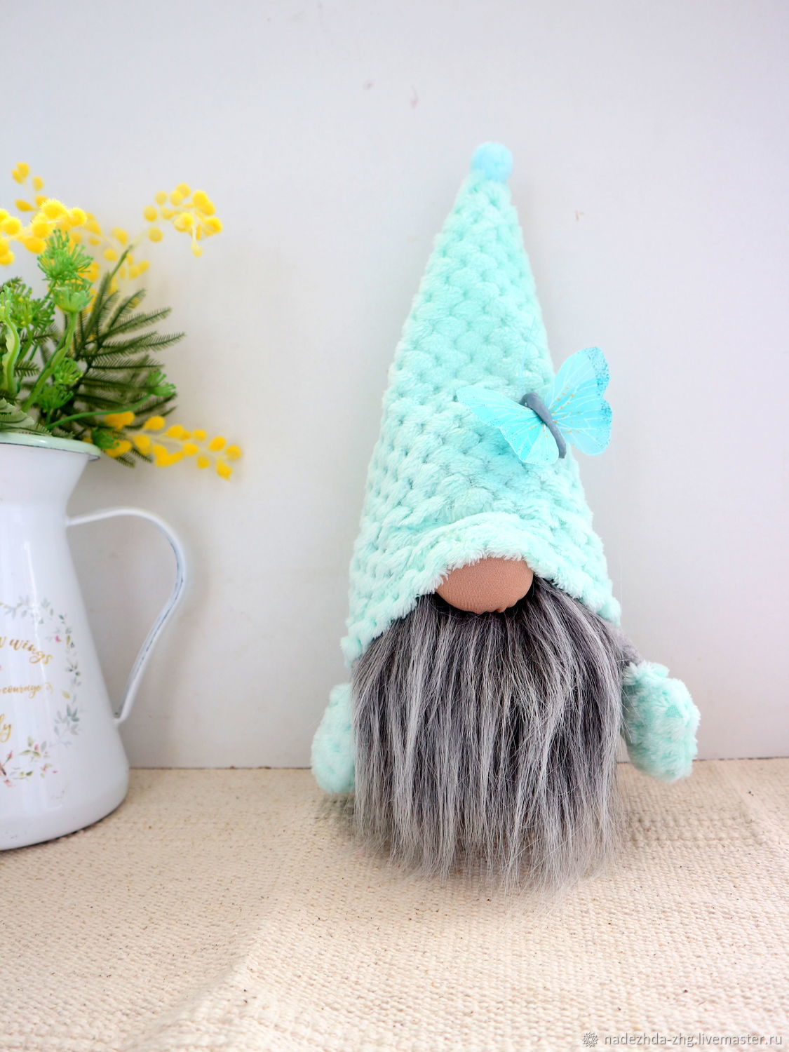 Mint plush gnome with butterfly | Inspire Uplift