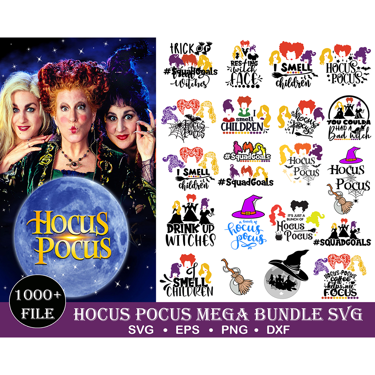 1000 Hocus Pocus,Hocus Pocus svg, svg bundle,Sanderson siste | Inspire ...