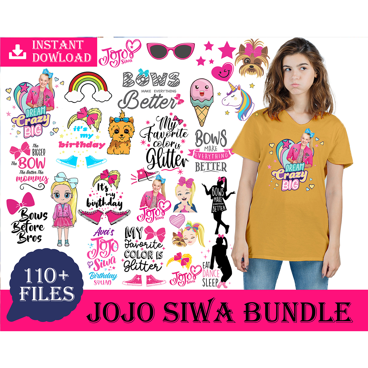 110 Bundle Jojo siwa svg, jojo siwa birthday,jojo siwa logo, | Inspire ...