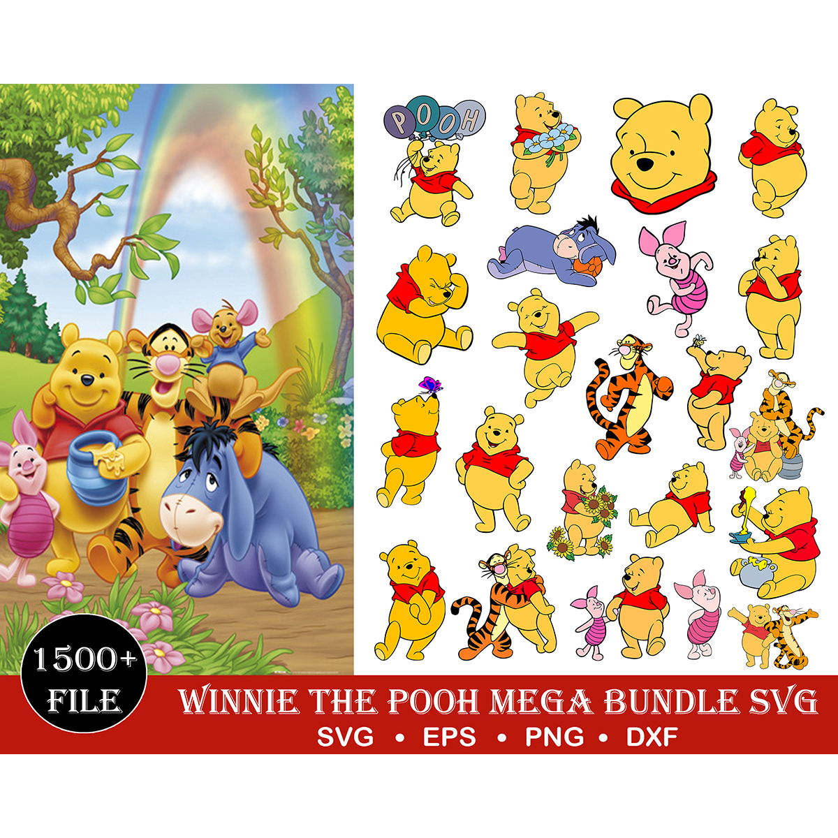1500 Winnie The Pooh svg, Winnie The Pooh bundle, Disney Svg - Inspire ...