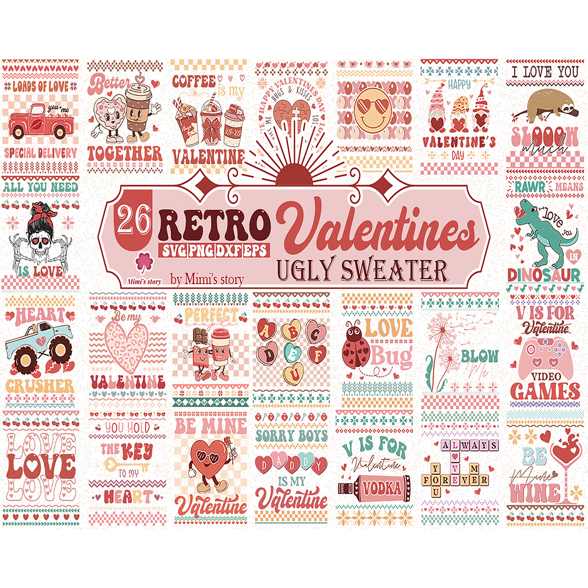 26 Retro Valentine's SVG Bundle, Valentine Png, Valentine's - Inspire ...