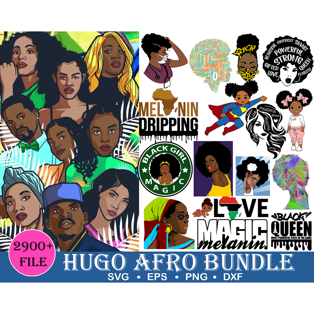 2900 Huge Afro svg,Afro woman svg, Afro man svg, Cricut, Sil - Inspire ...