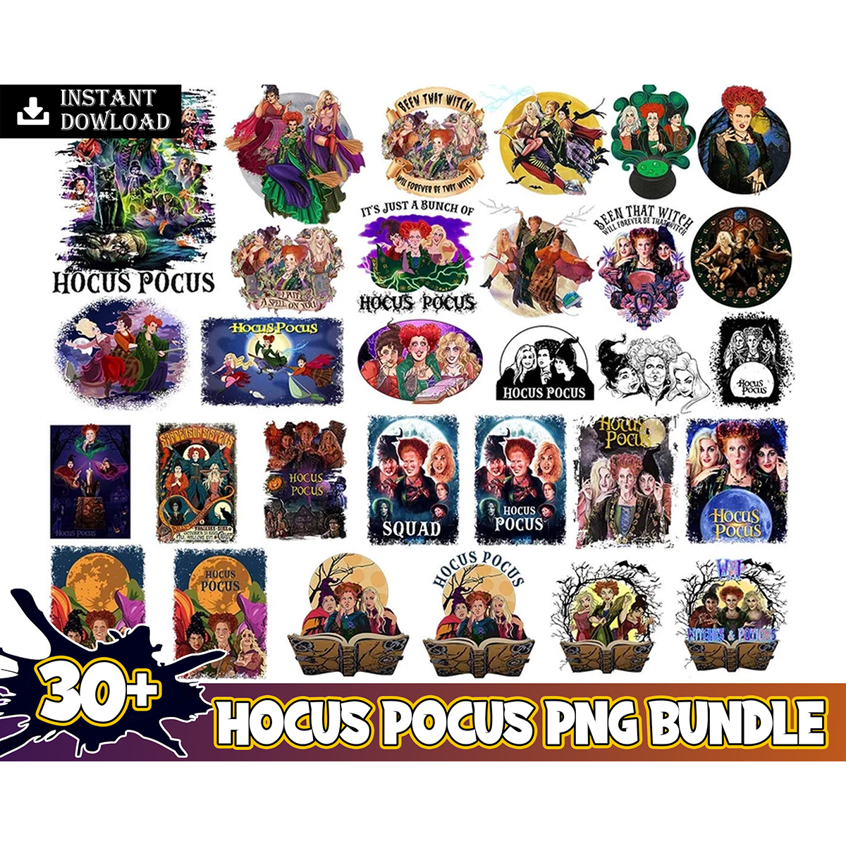 30 Hocus Pocus Bundle Png, Hocus Pocus Png Bundle, Bunch Of - Inspire ...