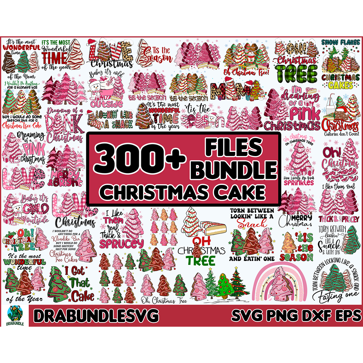 300 Christmas Tree Cake png, Christmas Tree Cakes svg, Tis T | Inspire ...