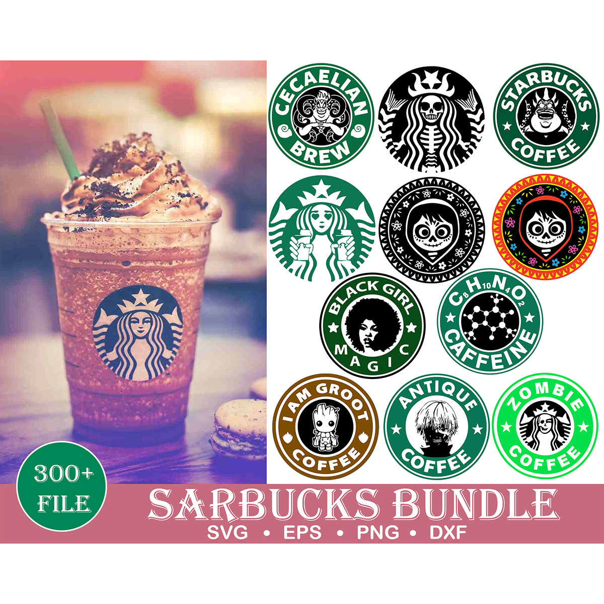 300 Starbucks Svg Bundle 1.0 Digital Dowload,Commercial Logo | Inspire ...