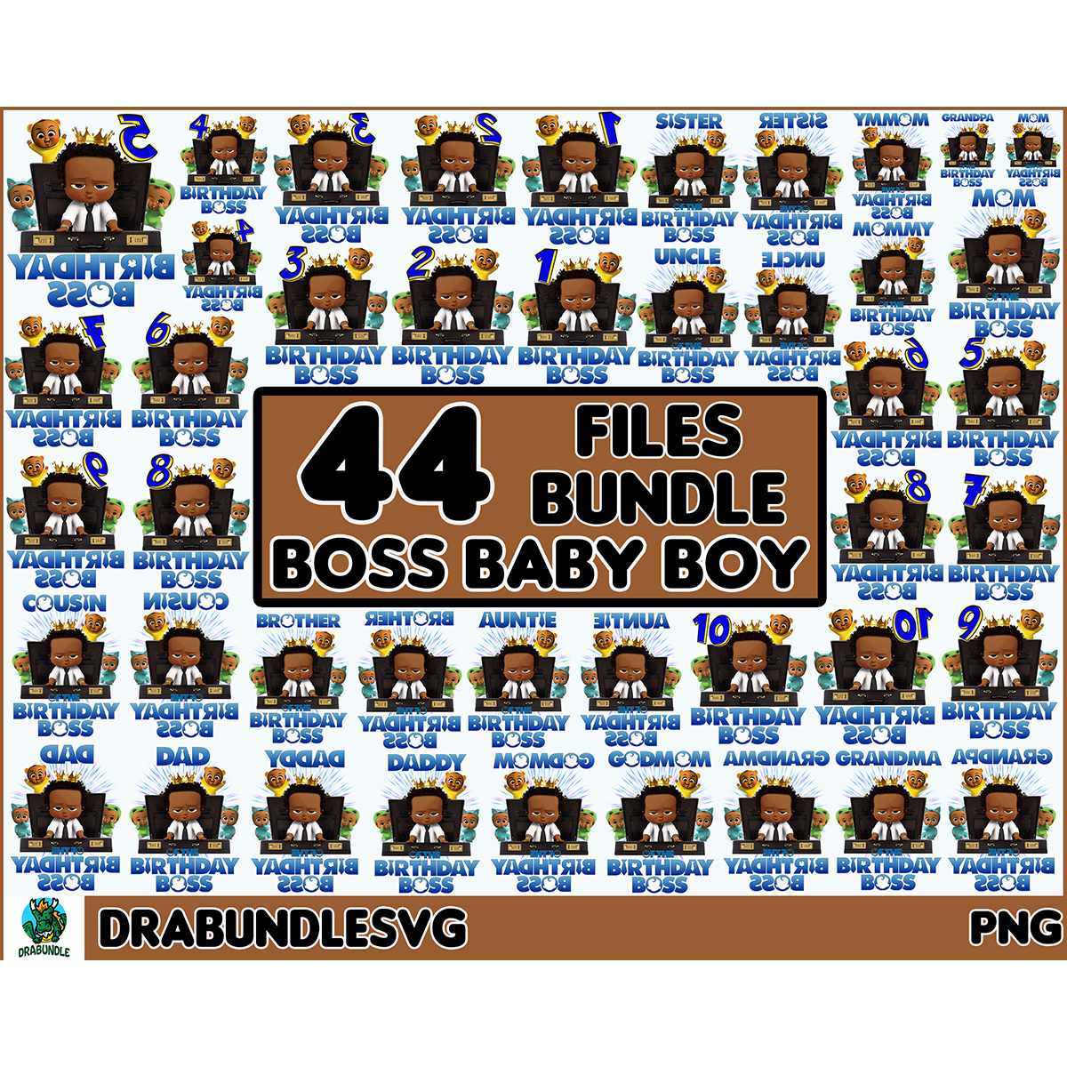 44 Boss Baby Birthday ready to print files PNG, grandma, gra | Inspire ...