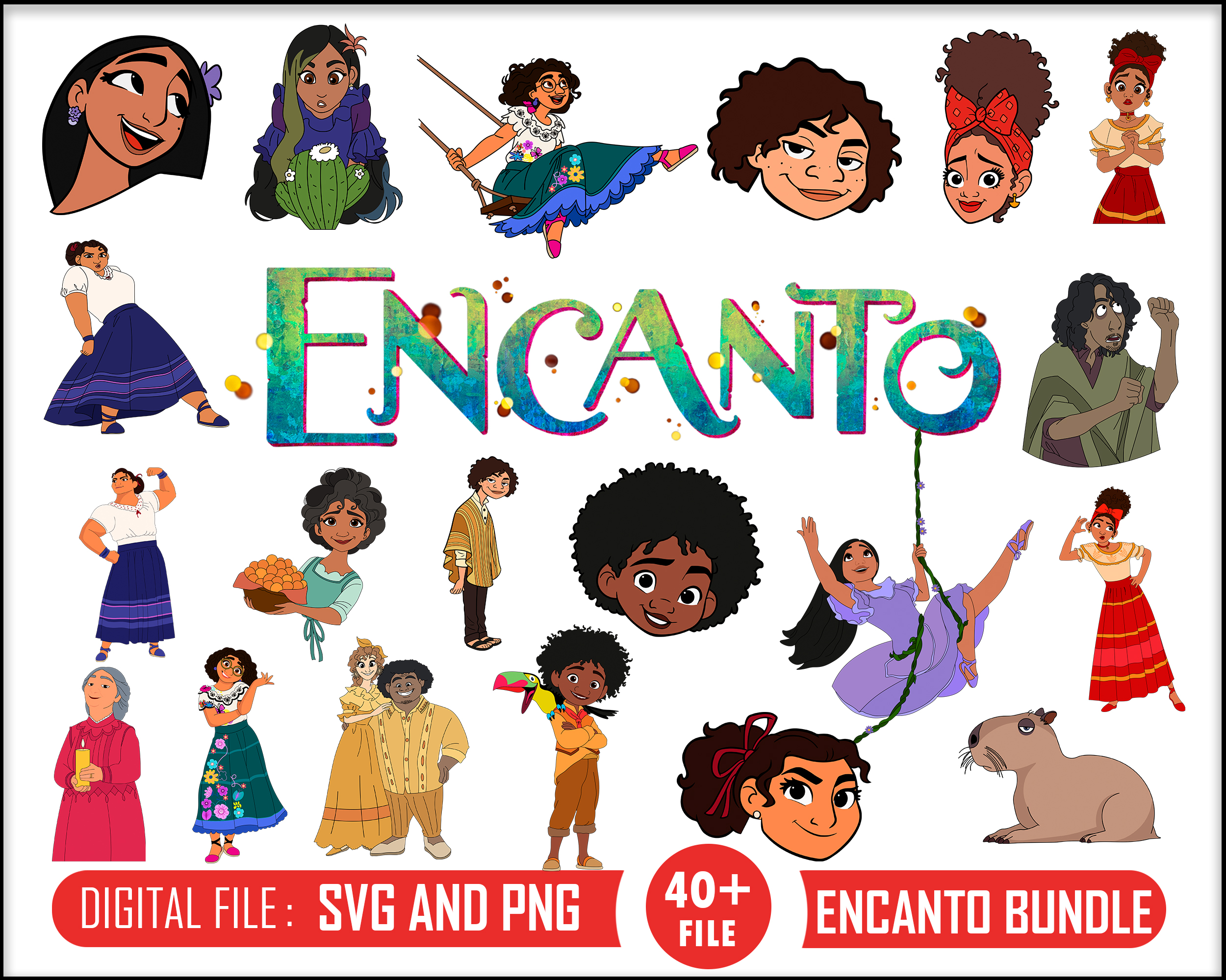 Encanto Bundle Svg, Encanto Svg, Encanto Characters Svg, Enc | Inspire ...