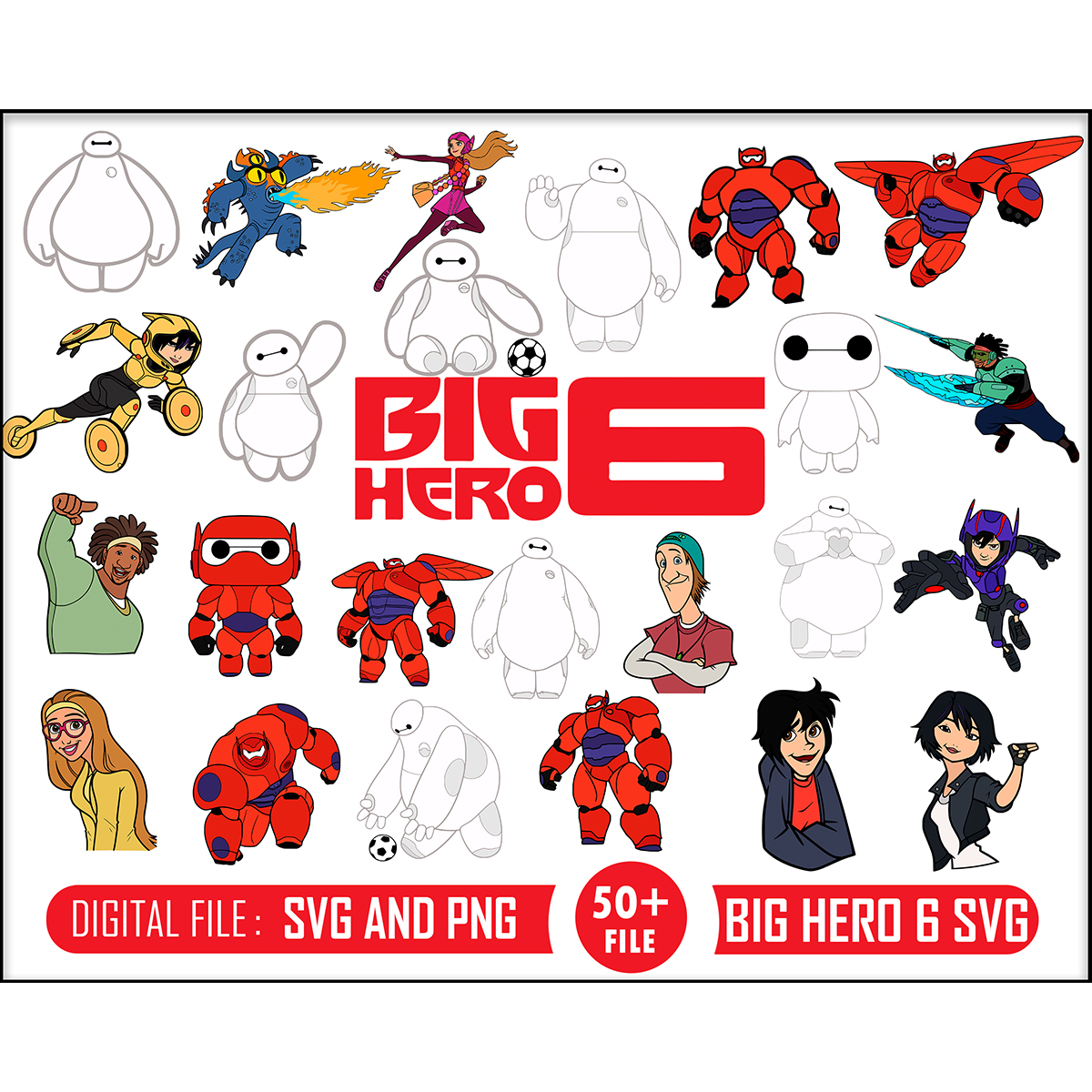 50 Big hero svg, big hero 6 svg, disney svg, baymax svg, big | Inspire ...