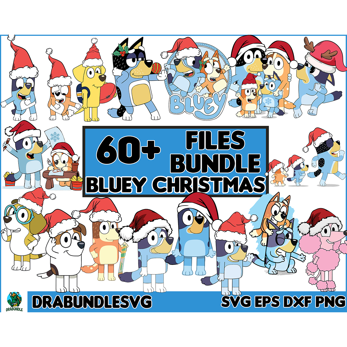 60 Merry Christmas Blue Dog Family SVG PNG, family blue dog | Inspire ...
