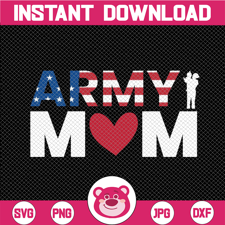 Army Mom USA Flag Svg , Mom Svg, USA Flag , Distressed Ameri - Inspire ...