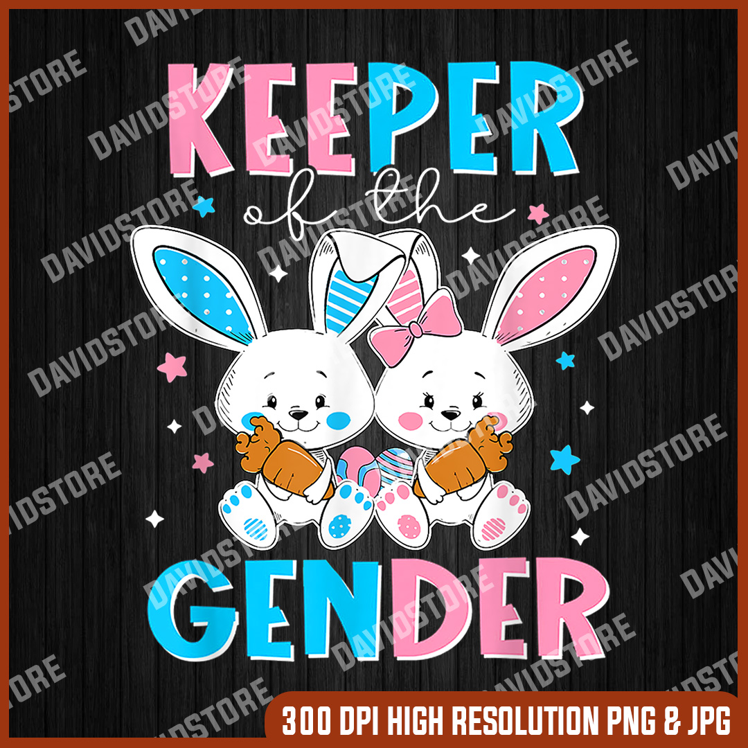 Keeper Of The Gender Boy Or Girl Easter Bunny Gender Reveal, | Inspire ...