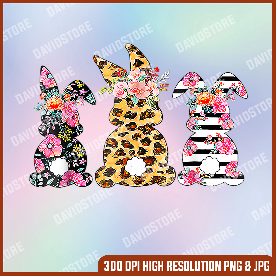 Leopard Easter Bunny Rabbit Trio Cute Easter Shirt, Easter P | Inspire ...