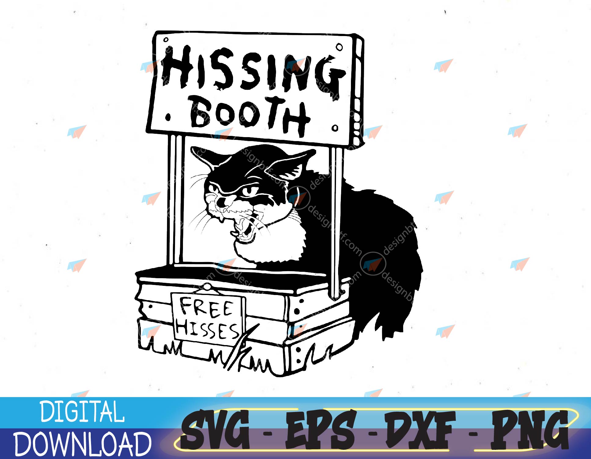 Funny Hissing Booth Kitten Kitty Cat Furmom Furdad Svg, Eps, | Inspire ...