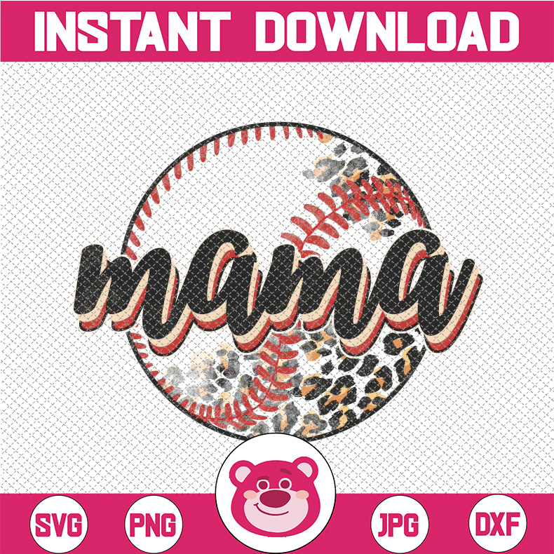 Mama Baseball PNG, Cheetah Kids Love Sports, Ball Digital D - Inspire ...