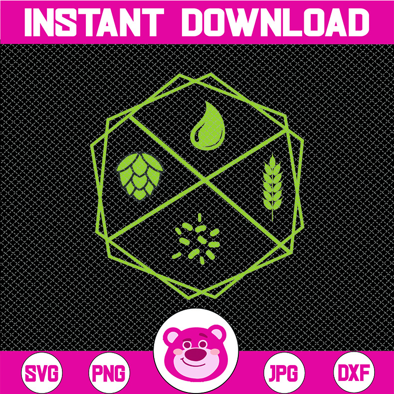 Beer Ingredients SVG Water Hops Wheat Yeast SVG | Cut File f | Inspire ...